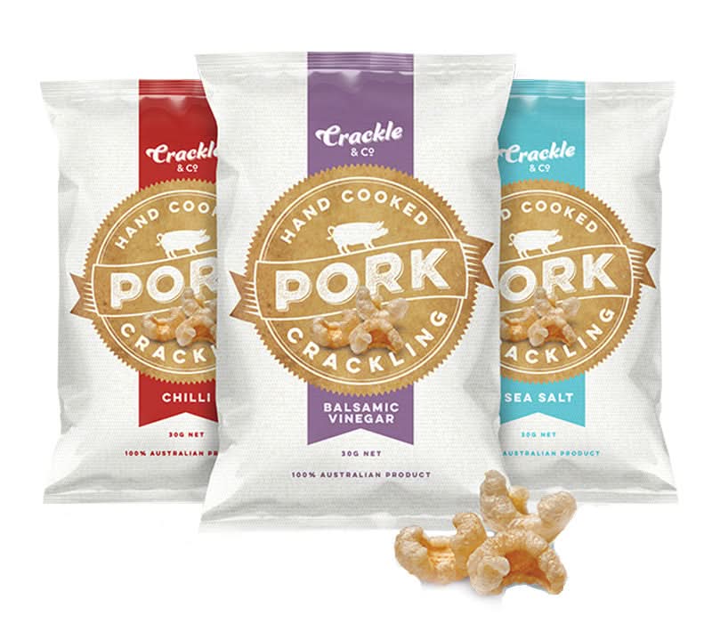 Buy Crackle & Co Pork Crackling Variety 3 Pack @ Carnivore Store