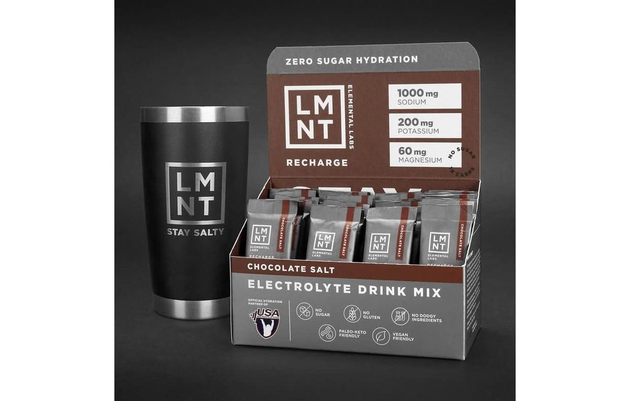 Buy LMNT RECHARGE Chocolate Salt Electrolyte Mix @ Carnivore Store ...
