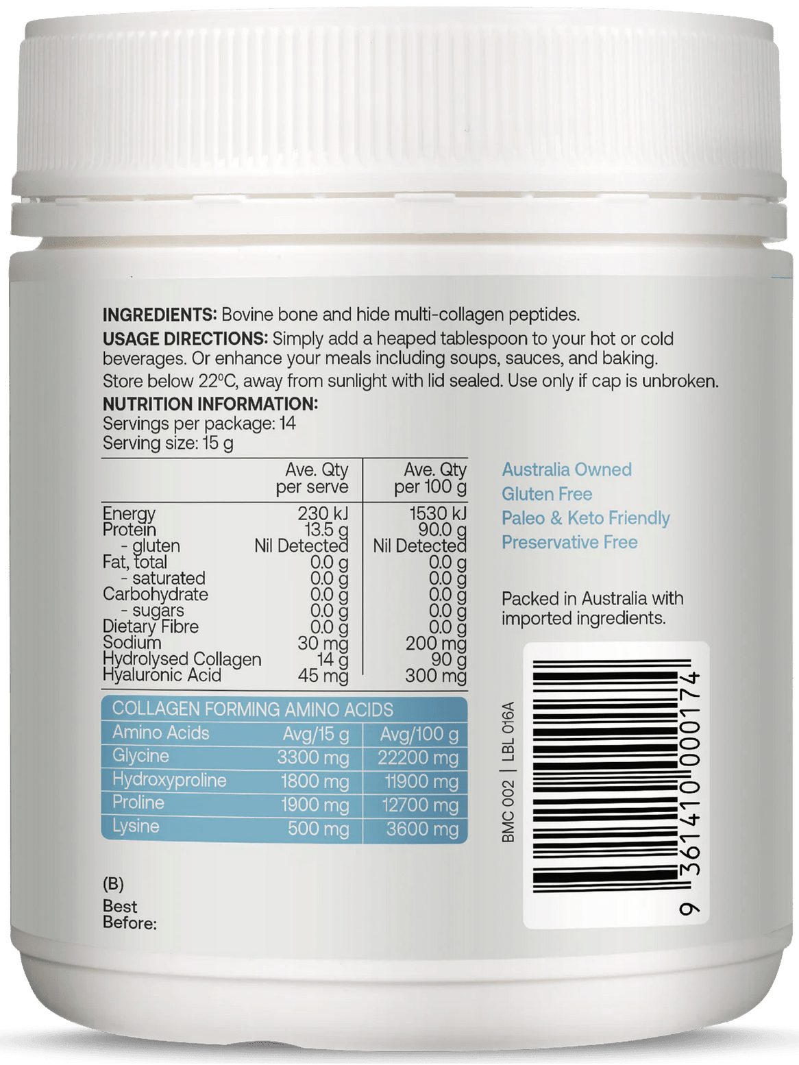 Buy Best Of The Bone Multi-collagen Protein Peptides Powder — Carnivore ...