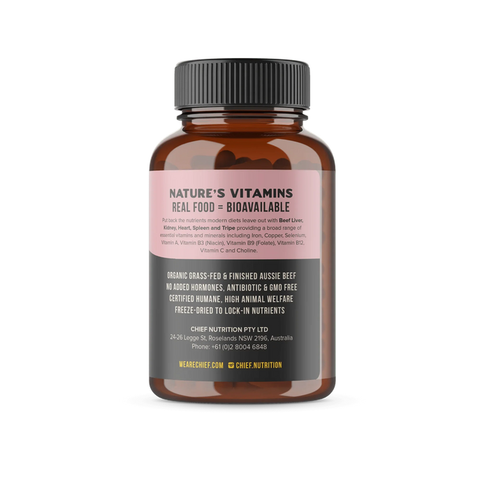 Buy Chief Immunity Boost Organic Beef Liver Heart & Kidney @ Carnivore ...