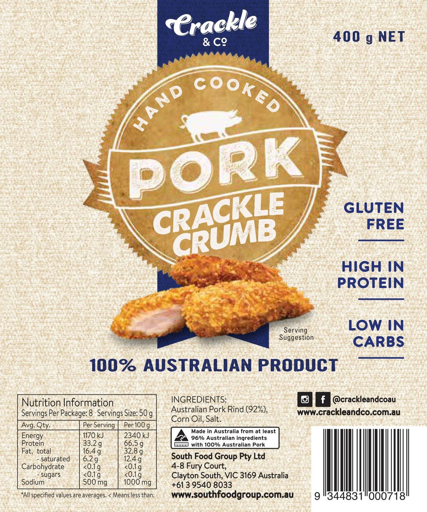 Buy Chicharon Pork Crackle Crumbs - Pork Panko - Meat Based & Carnivore ...