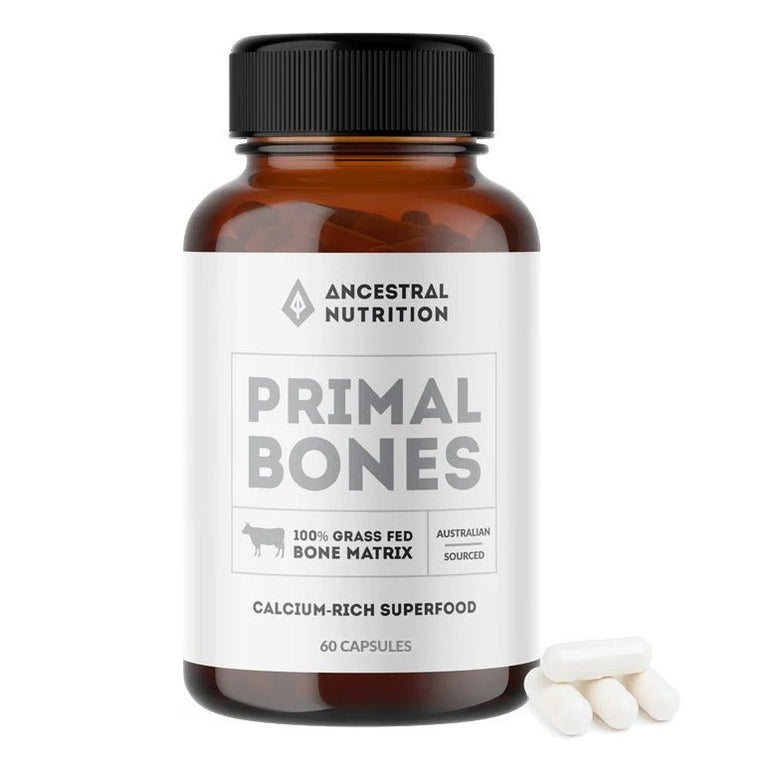 Primal Bones Grass-Fed Bone Matrix Capsules | Ancestral Nutrition ...